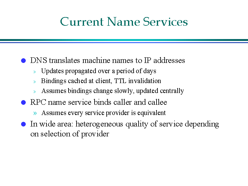 Current Name Services